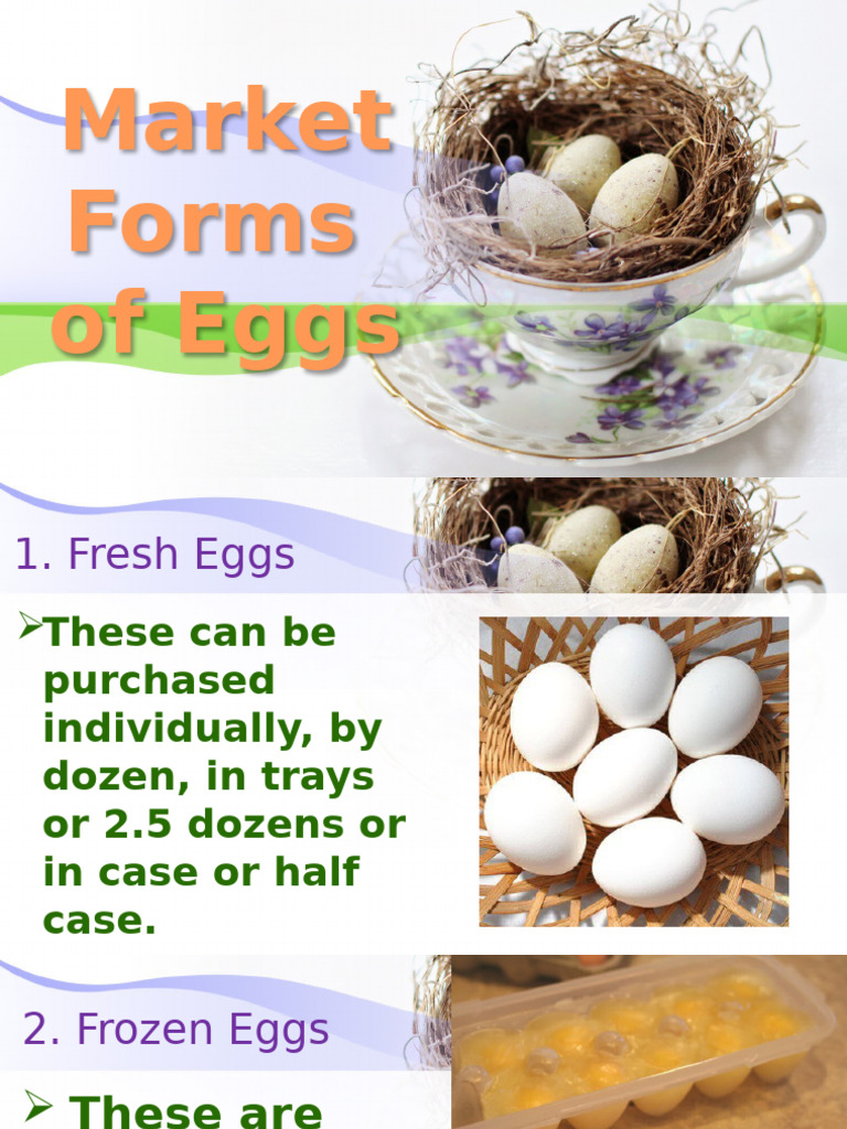 Market Forms of Eggs | PDF