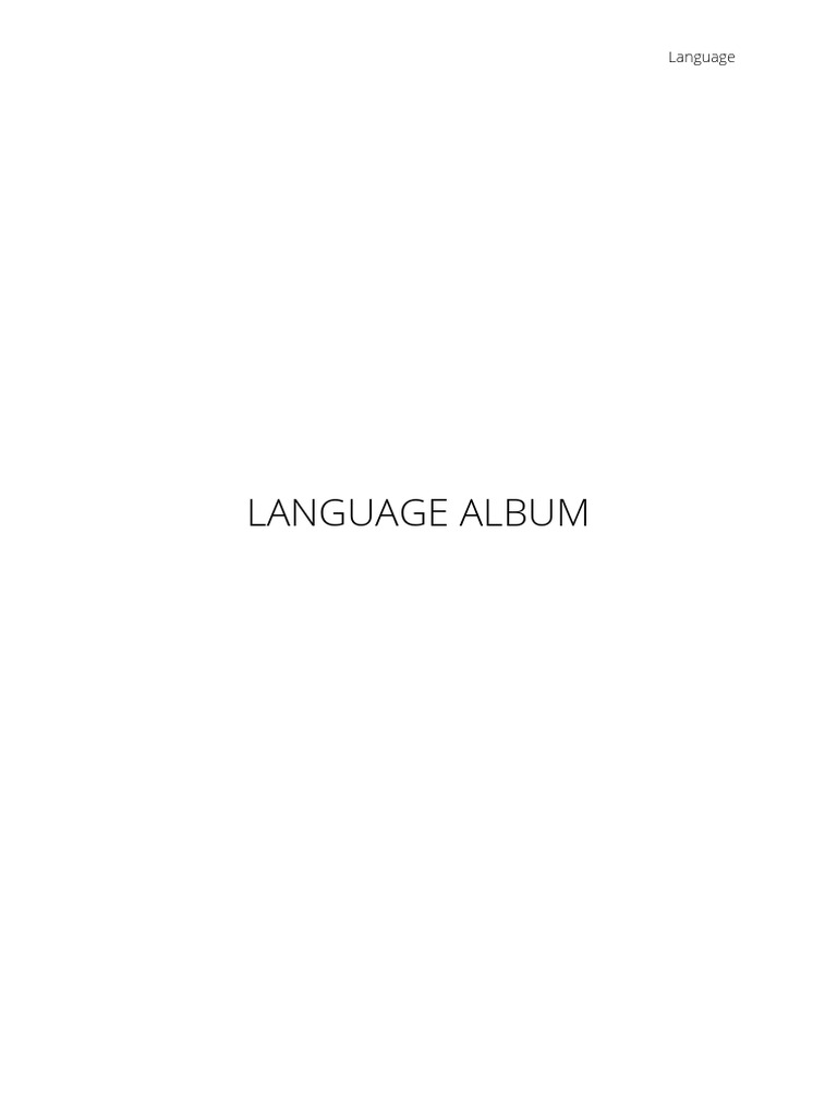 (Elementary) Language Album For Montessori Elementary | PDF | Verb ...