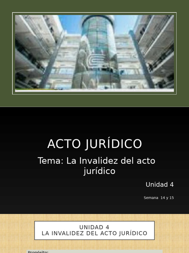 Asemana 14 y 15. Invalidez Del Acto Jurídico | PDF | Nulo (ley) | Jurisdicción