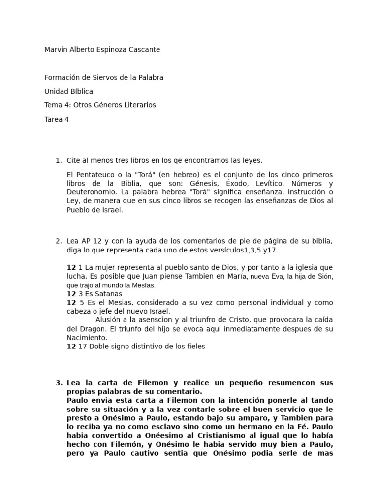 Tarea Tema 4 Otros Géneros Literarios | PDF