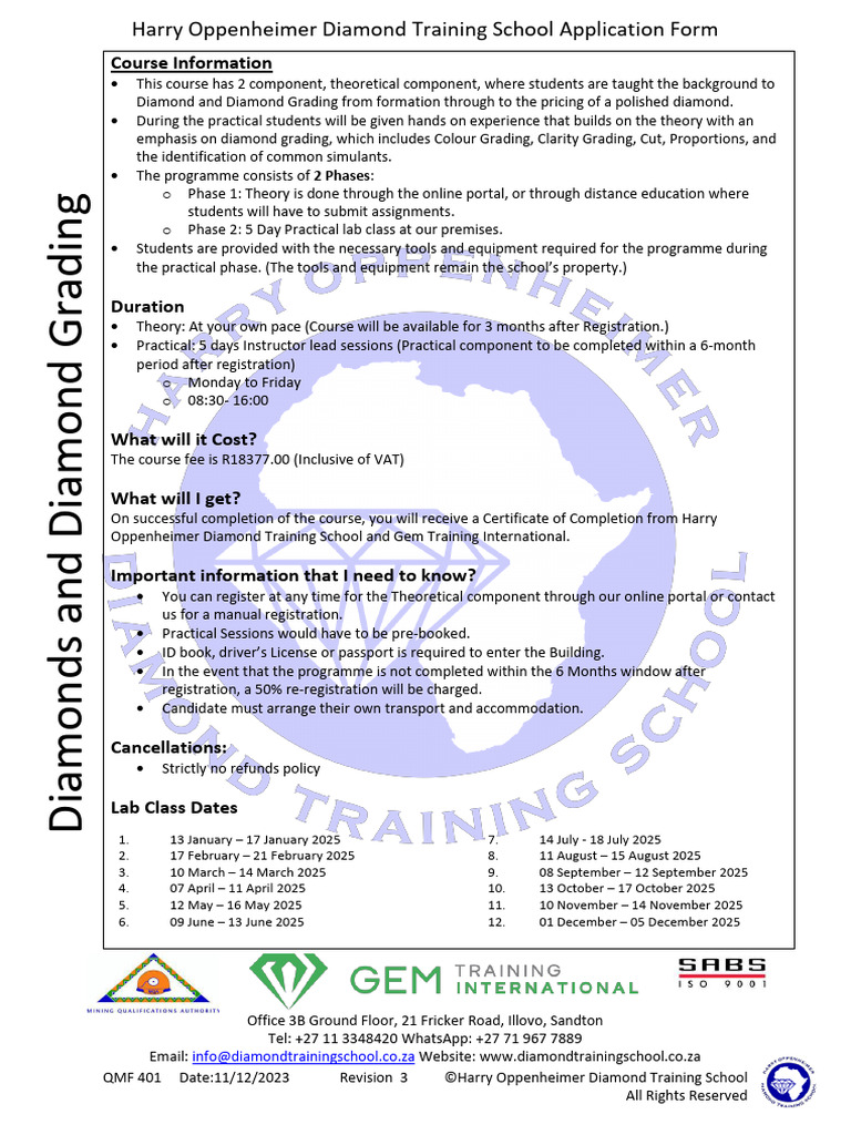 QMF 401 Diamonds and Diamond Grading | PDF | Diamond