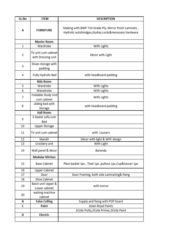 New Microsoft Office Excel Worksheet | PDF | Interior Design | Home
