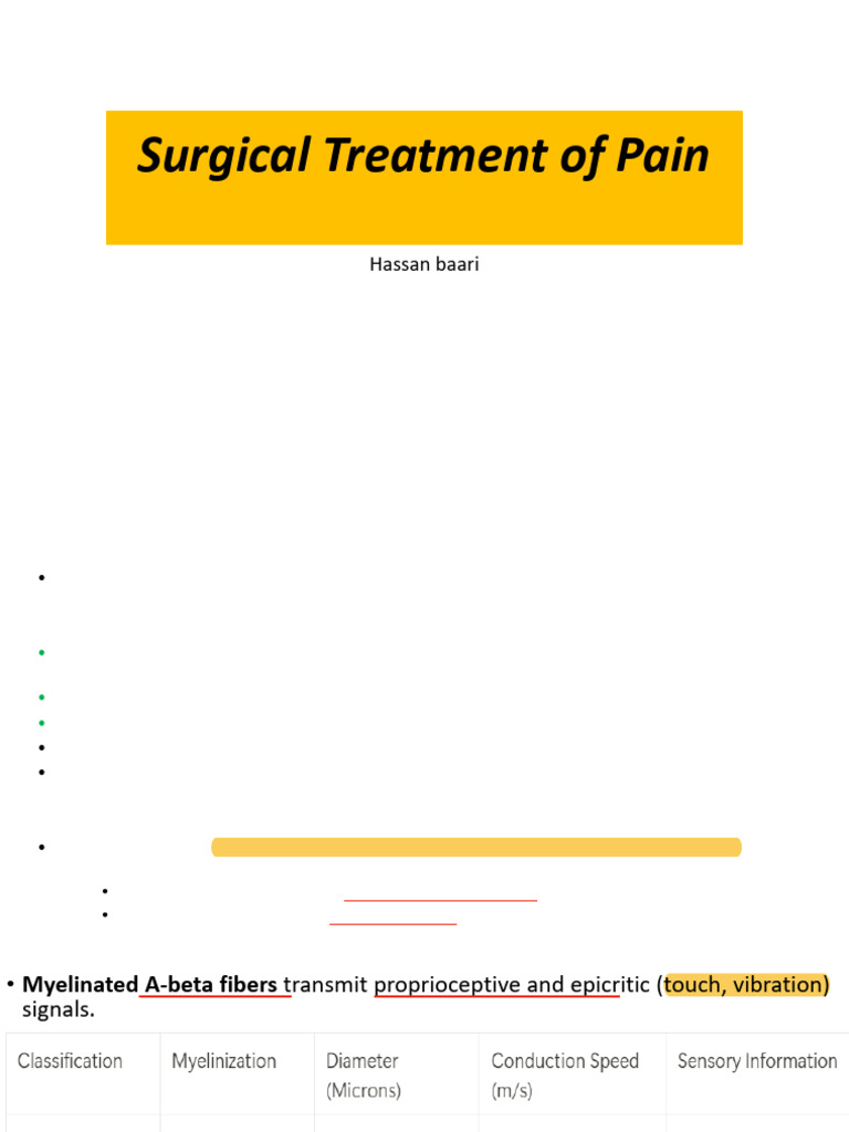 Surgical Approaches to Pain Management | PDF | Pain | Deep Brain ...