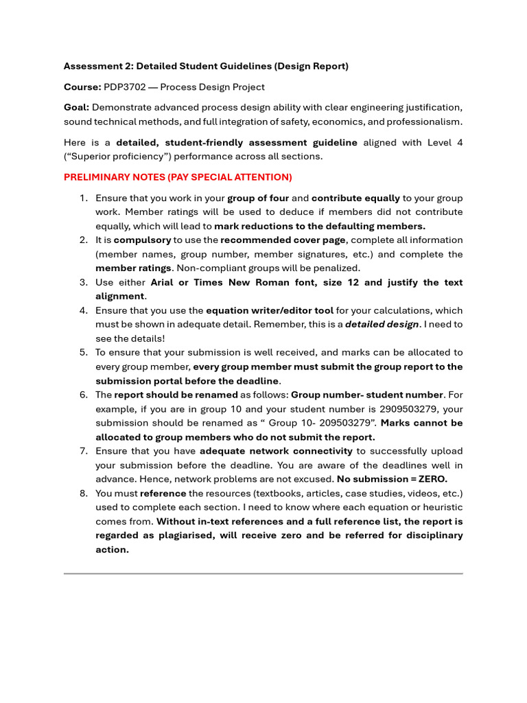 Unisa Assessment Detailed Guidelines | PDF