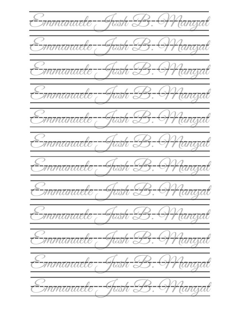 Green Cursive Letters Handwriting Worksheet | PDF