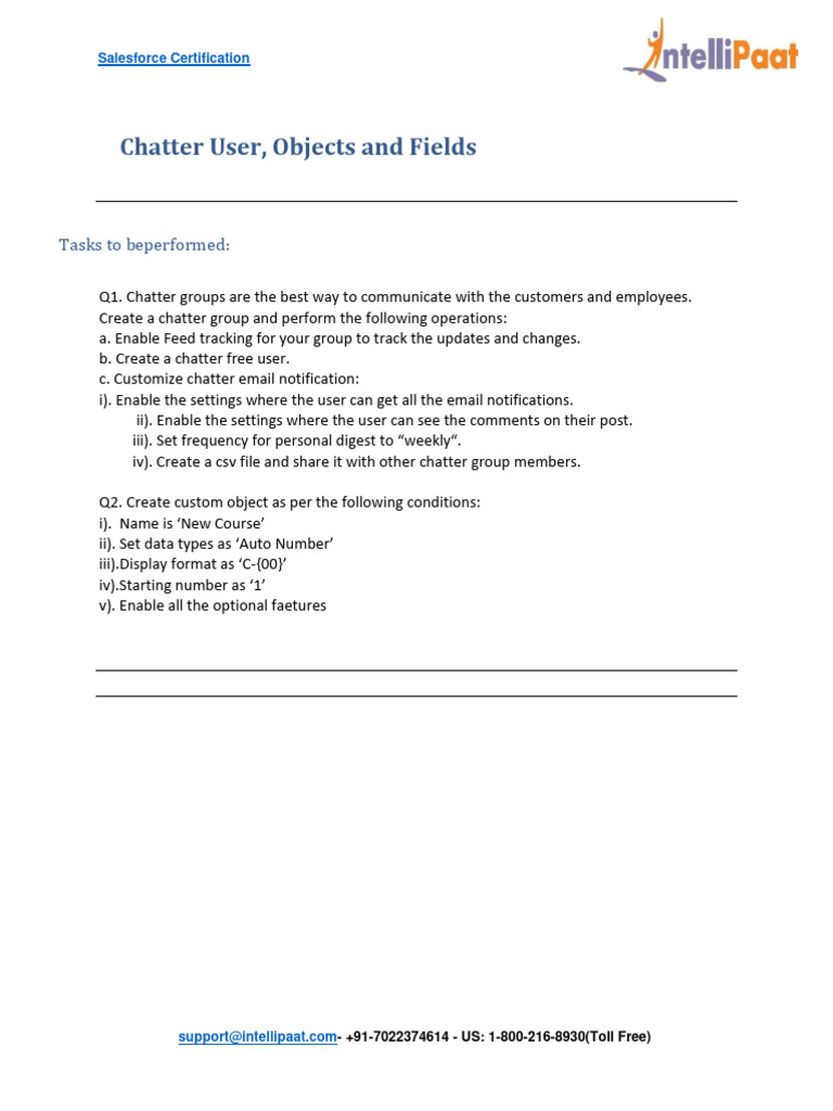Chatter and Objects Assignment | PDF