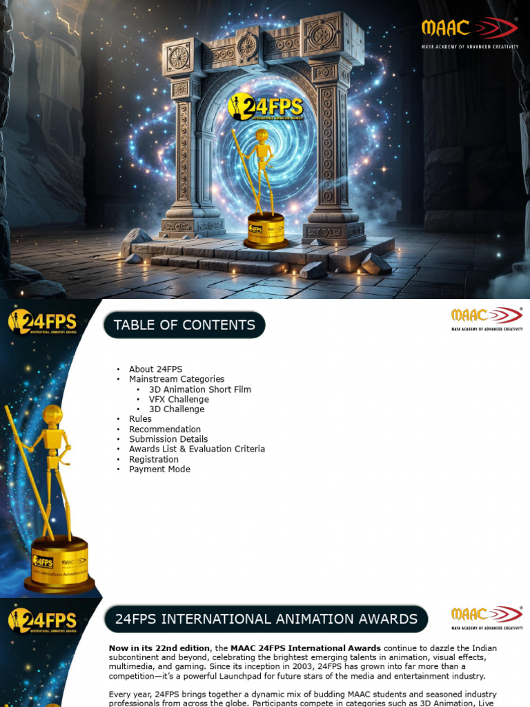 MAAC 24FPS 2025 Animation Awards Guide | PDF | 3 D Computer Graphics ...