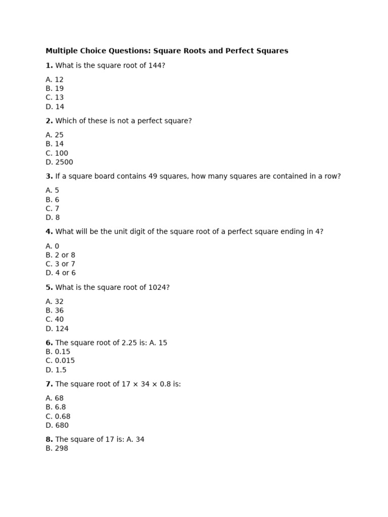 Class 7 Oxford Math Chapter 4 Square and Square Roots | PDF | Numbers ...