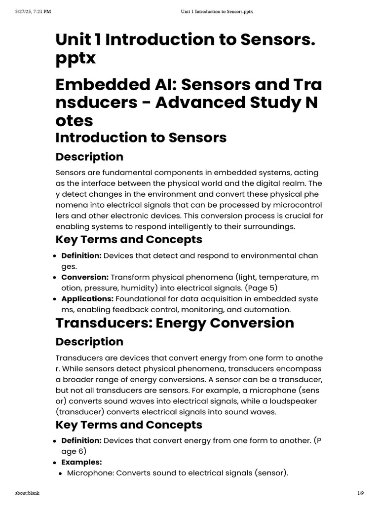 Introduction to Sensor Technology | PDF | Sensor | Accuracy And Precision