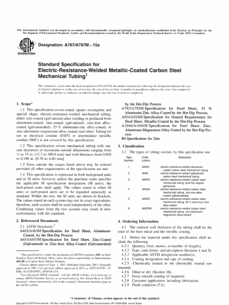 Astm A787 15 | PDF
