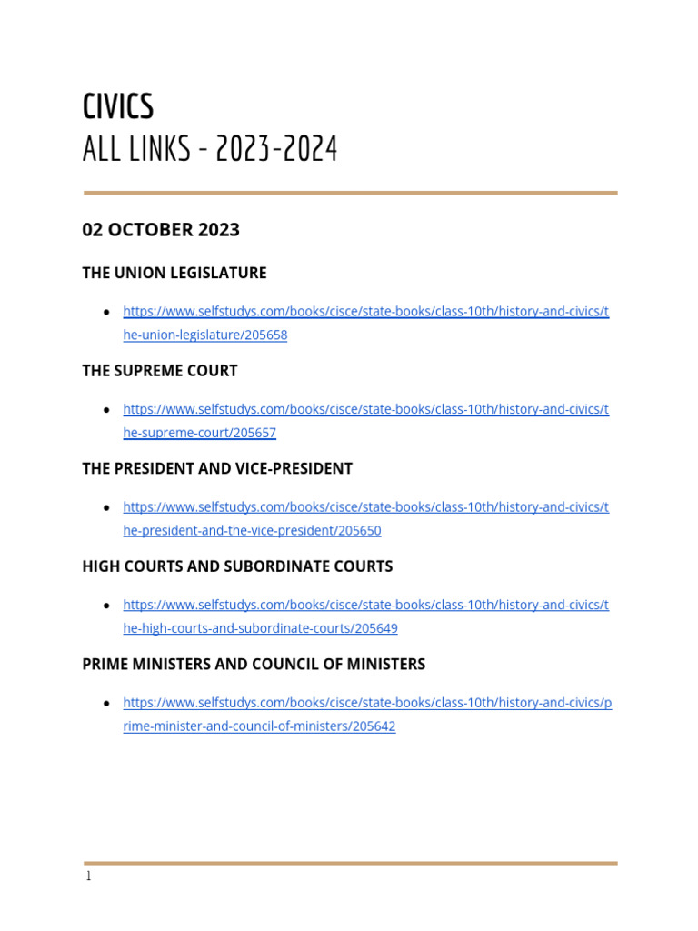 Civics | PDF