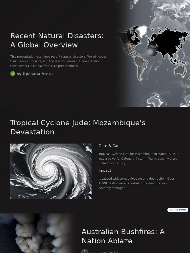 Recent Natural Disasters A Global Overview | PDF | Natural Disasters ...