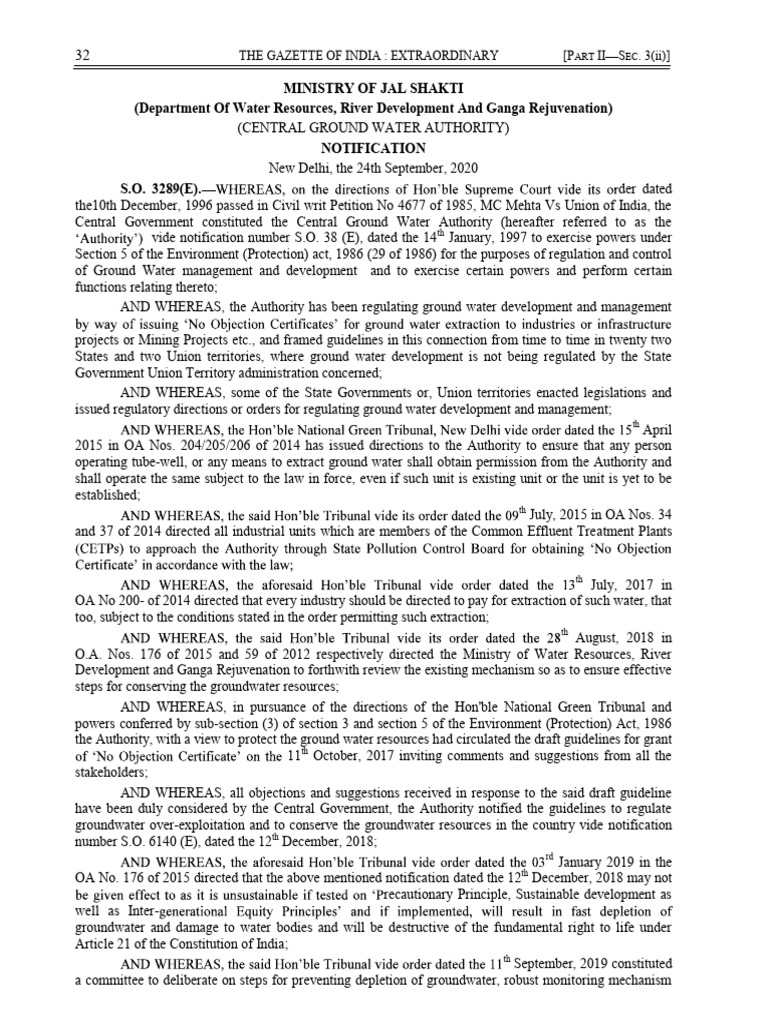 Annexure 2 Cgwa Guidelines For Website 1 | PDF | Groundwater | Water