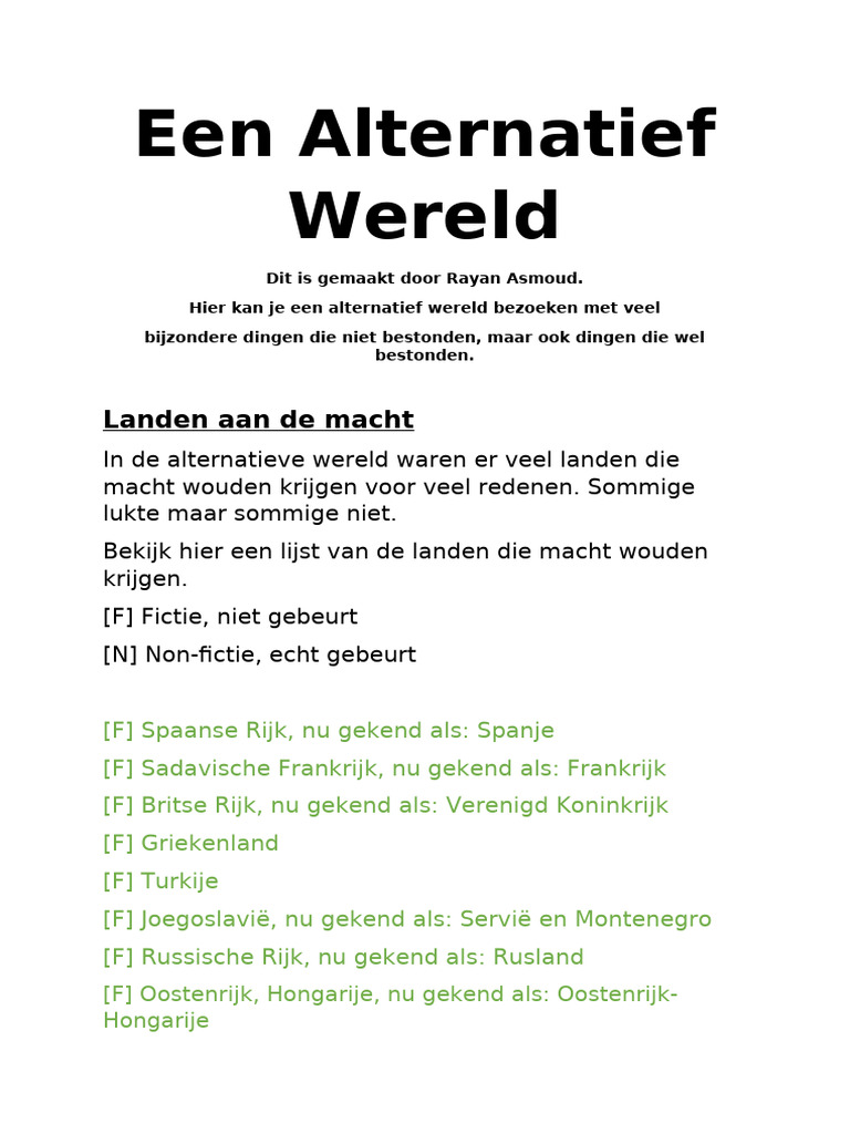 Een Alternatief Wereld | PDF
