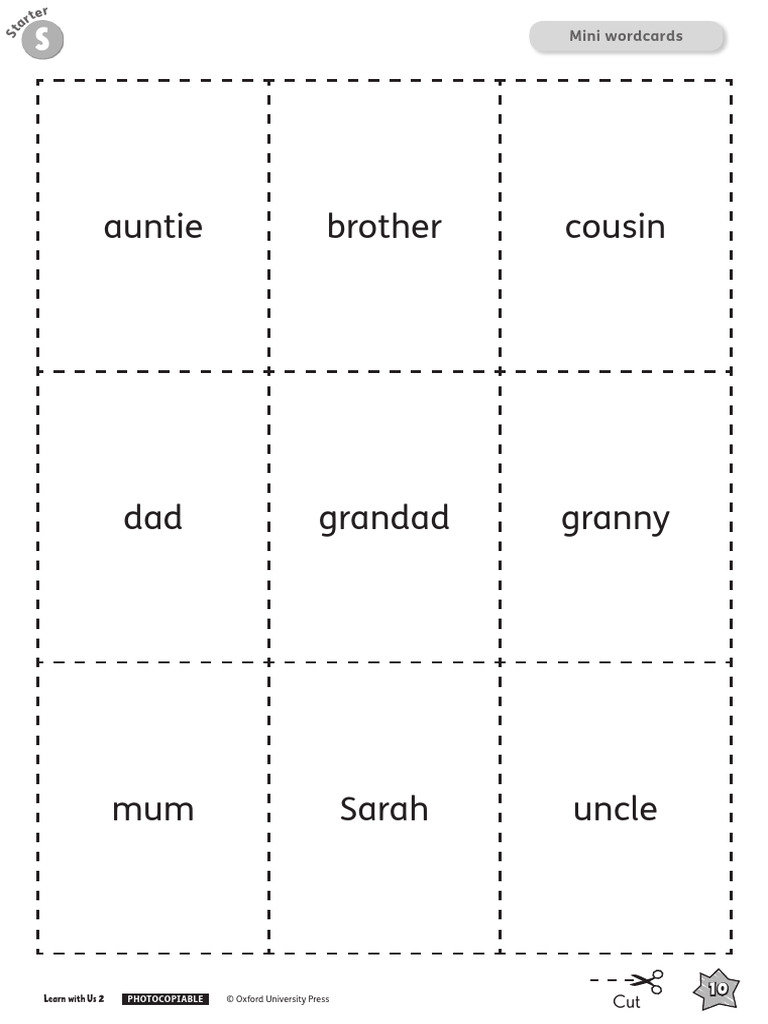 LWU 2 Mini Wordcards Starter Unit | PDF