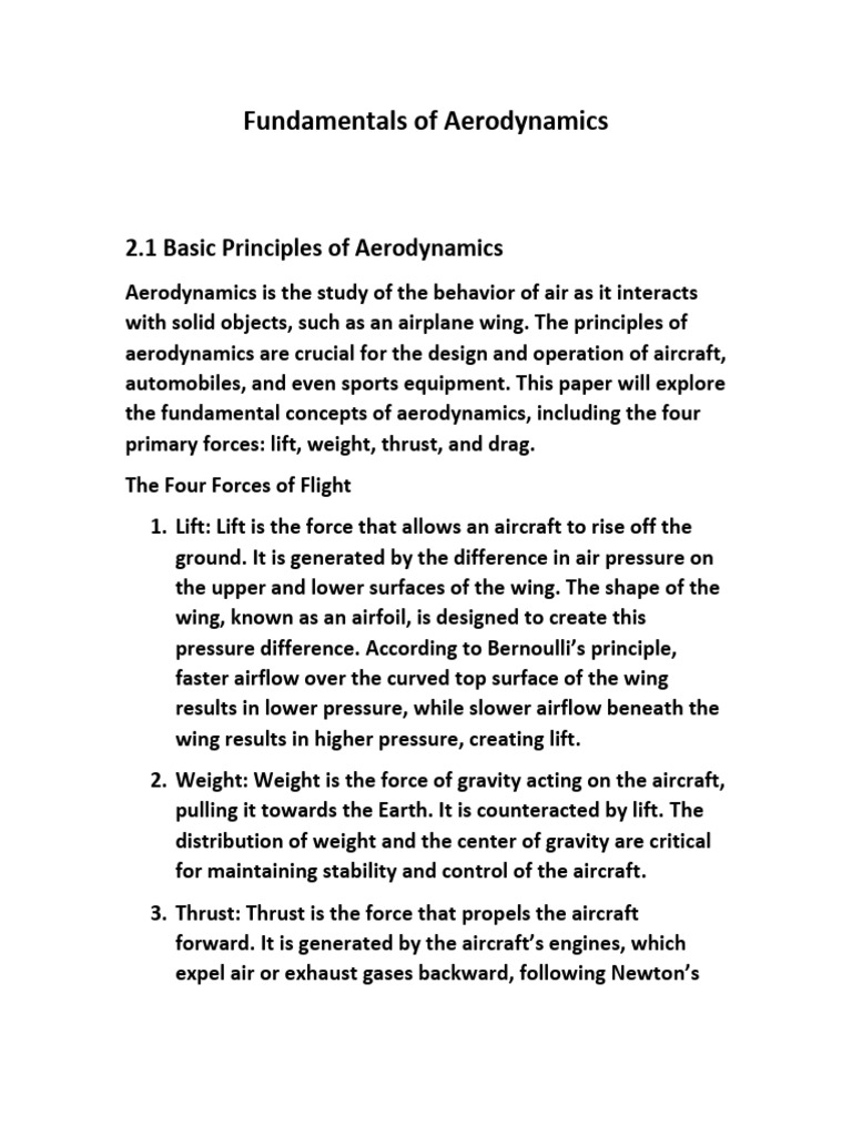 Fundamentals of Aerodynamics | PDF | Lift (Force) | Aircraft