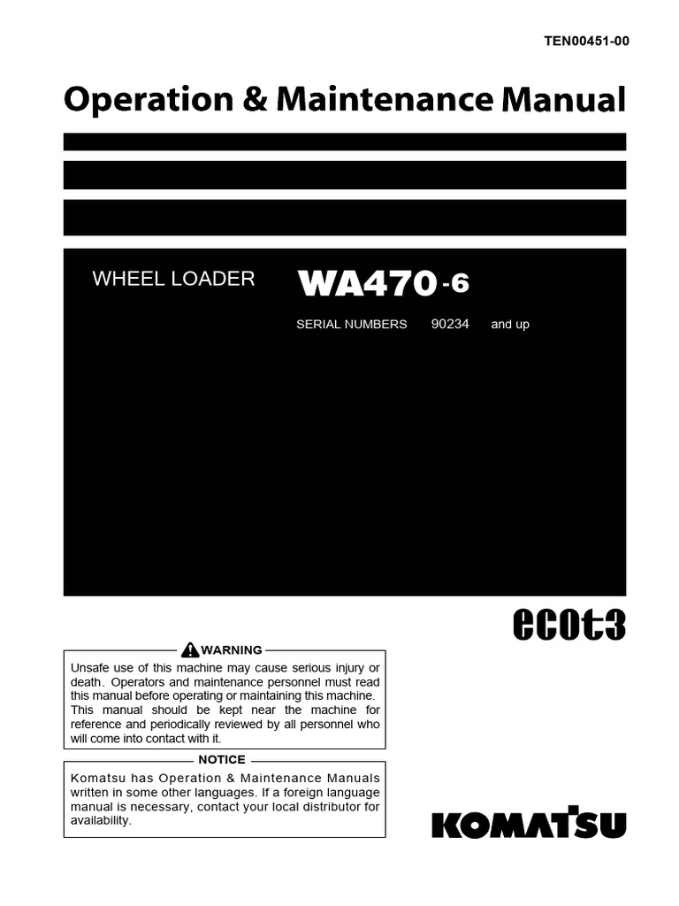 Wheel Loader: Serial Numbers and Up | PDF | Safety | Fires