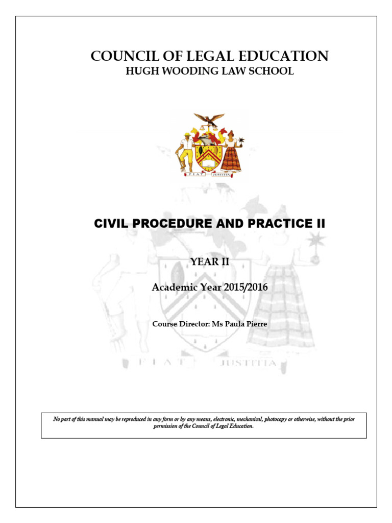Civil Procedure Practice II Course Guide | PDF | Discovery (Law ...