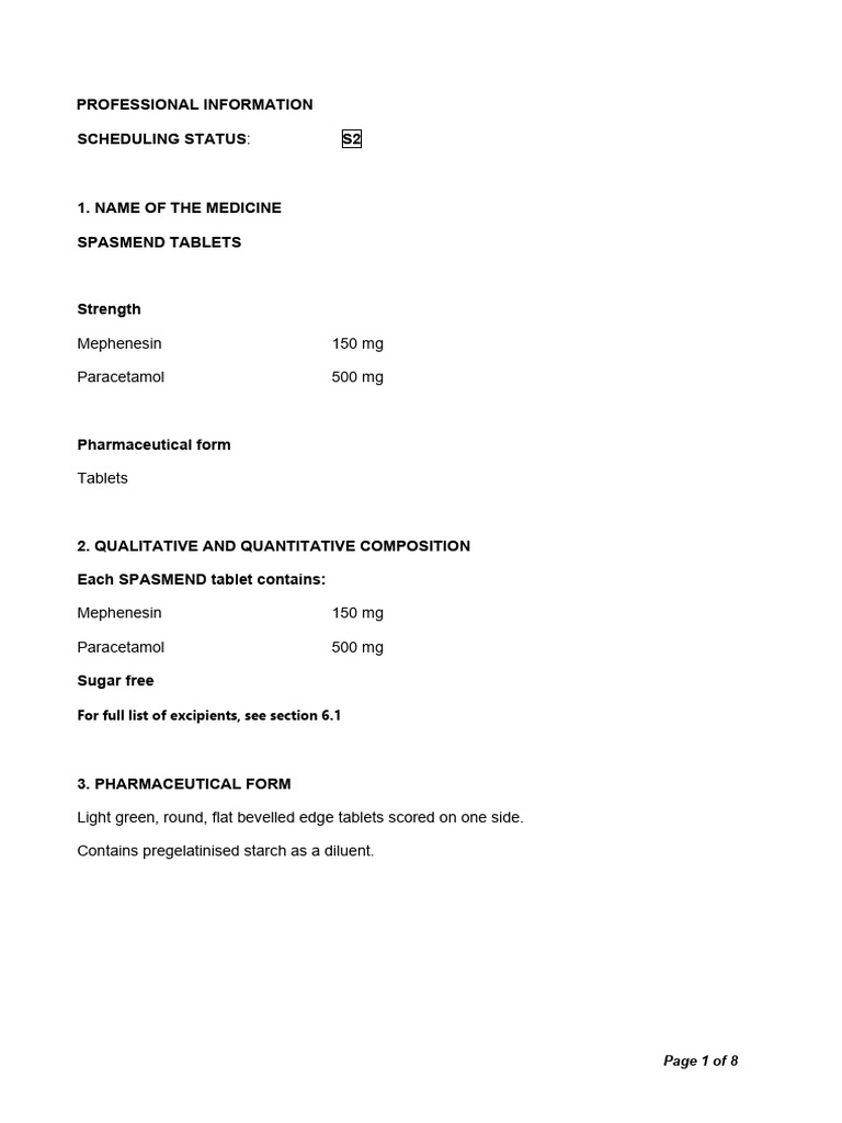 Spasmend PI Adcock Ingram | PDF | Clinical Medicine | Medicine