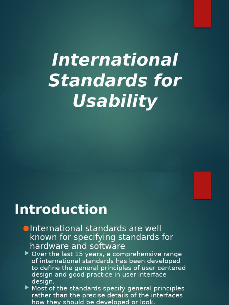International Standards Usability | PDF | Usability | Information ...