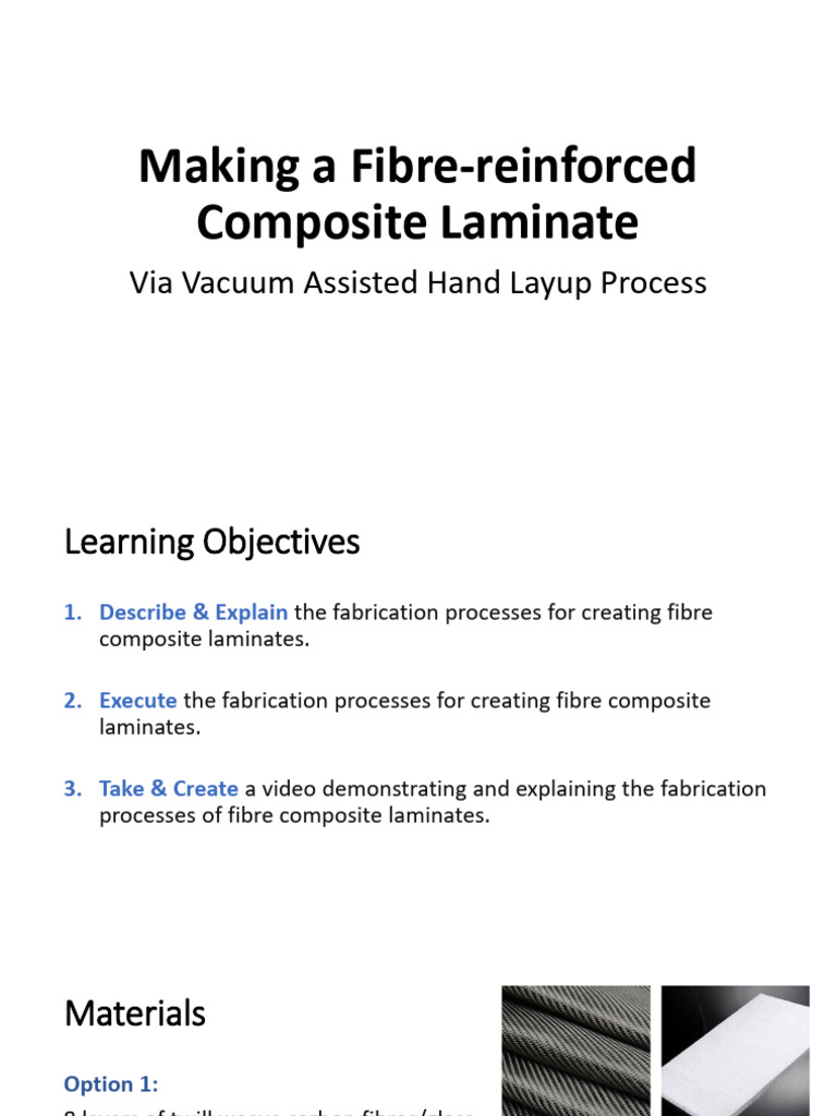 Vacuum Layup for Composite Laminates | PDF | Composite Material ...