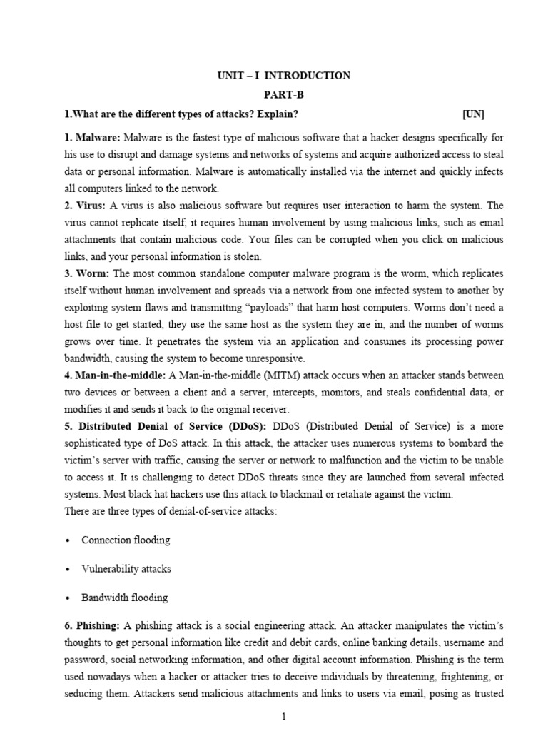 Part B Unit I To V | PDF | Encryption | Cryptography