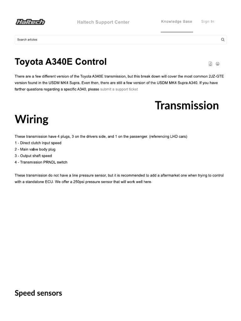 A340 Auto Gear Wiring | PDF