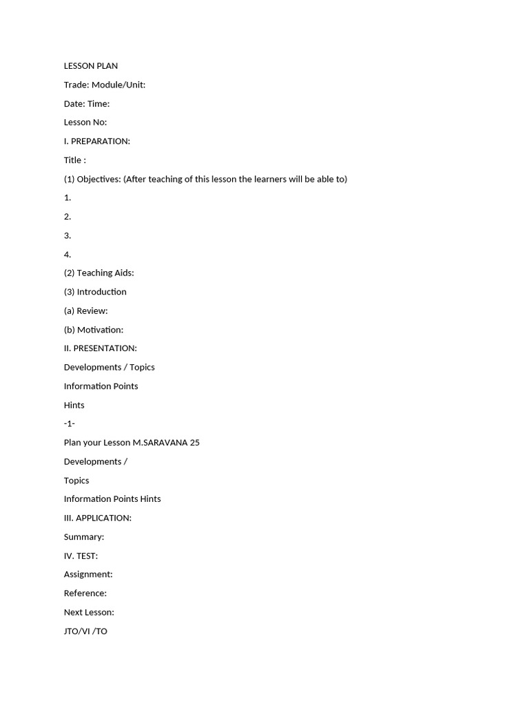 How To Make Lesson Plan | PDF