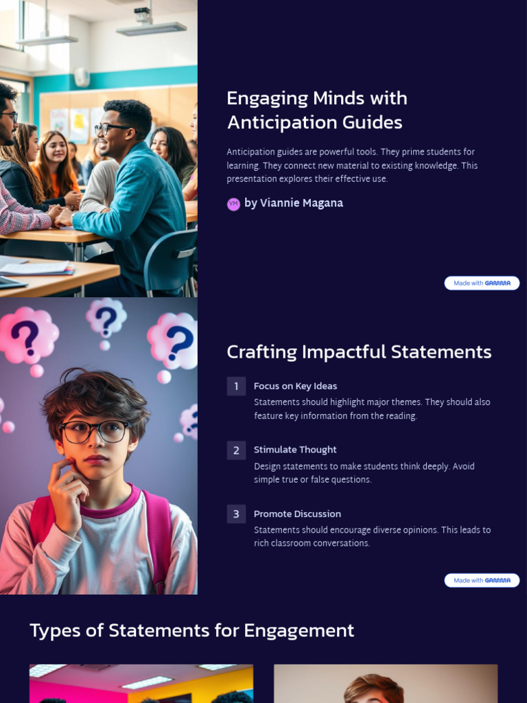 Engaging Minds With Anticipation Guides | PDF | Thought | Knowledge