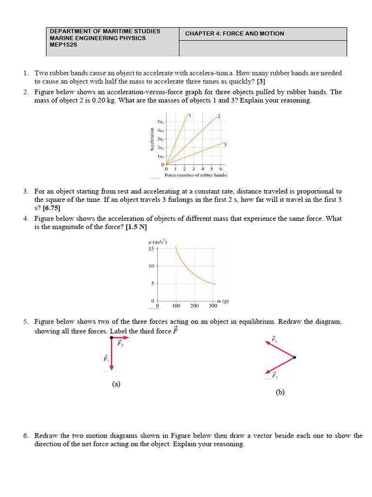 Chapter 5 - Force and Motion | PDF | Force | Acceleration