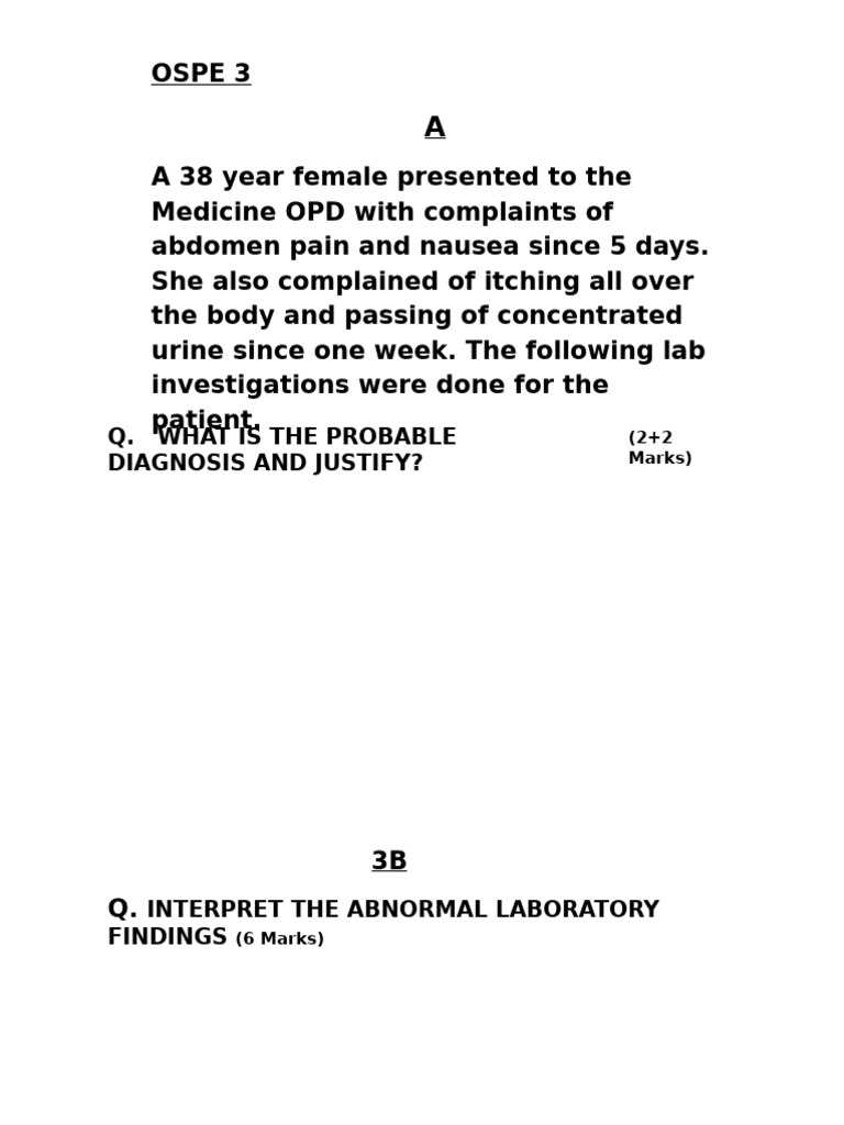 OSPE 3 Obst. Jaundice | PDF