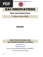 2025 BECE Mathematics Sample Questions | PDF