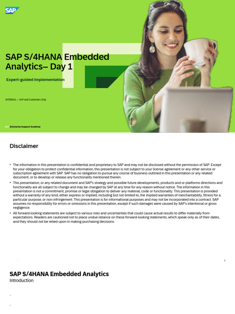 S4HANA Embedded Analytics Day 1 | PDF | Analytics | Databases