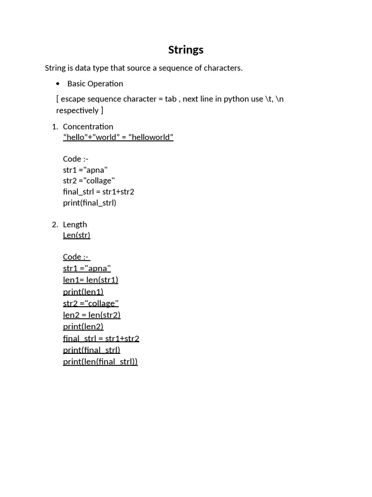 Python String Operations Explained | PDF