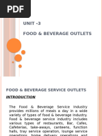 Types of Food and Beverage Outlets | PDF | Restaurants | Foodservice
