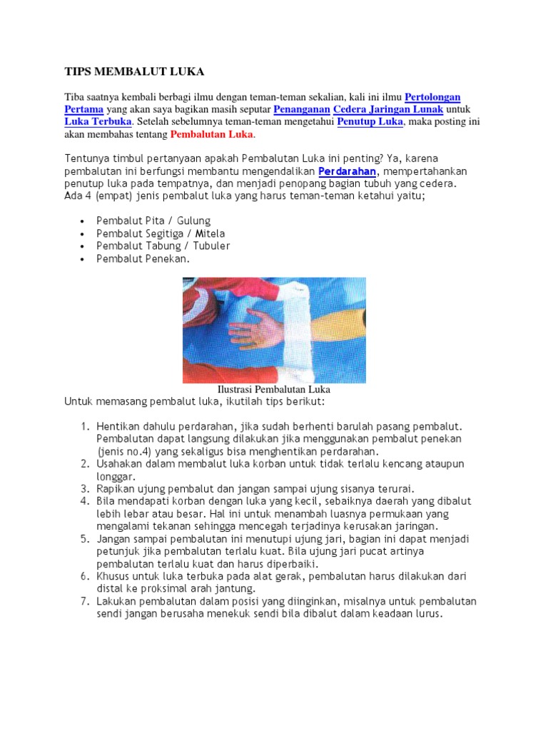 Tips Membalut Luka | PDF