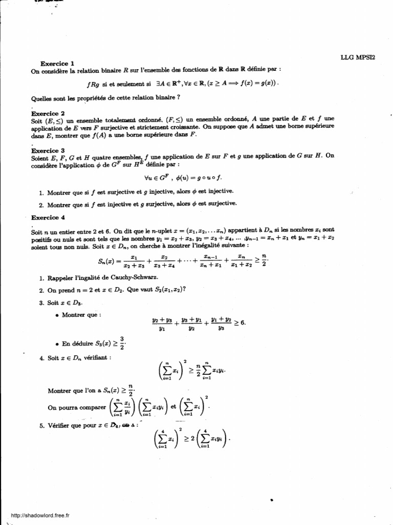 Sup Maths DS1555 | PDF