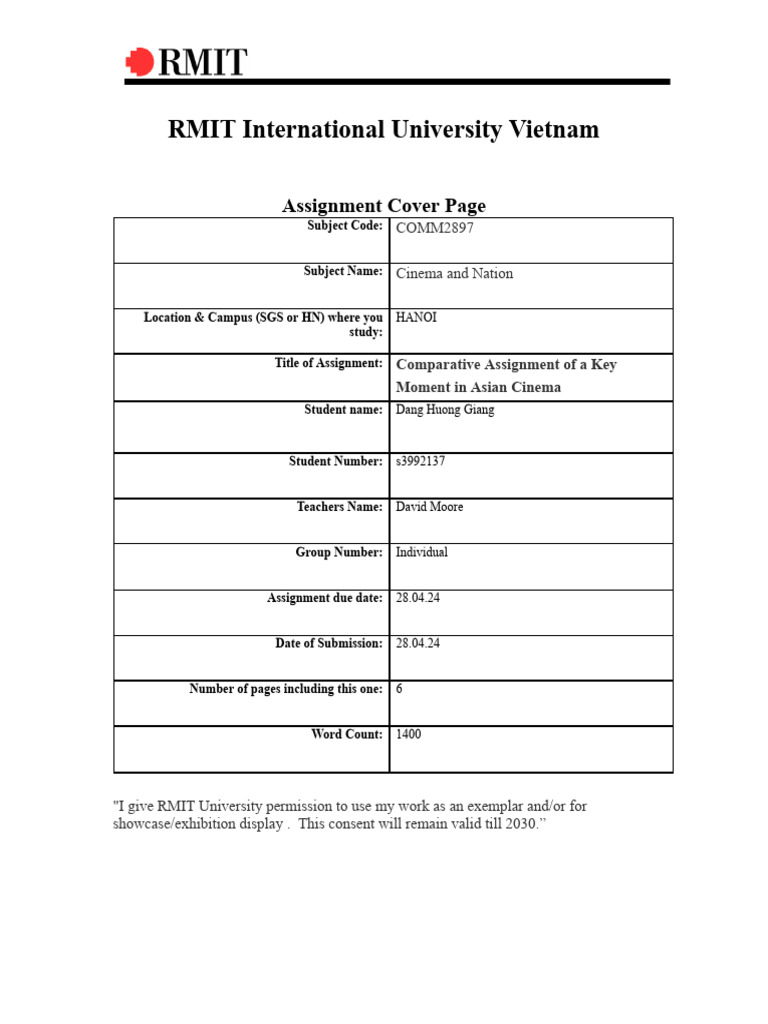 RMIT VN Cover Page 2020 | PDF