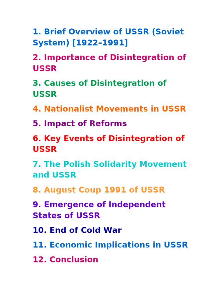 USSR Project Headings Final Colorful | PDF