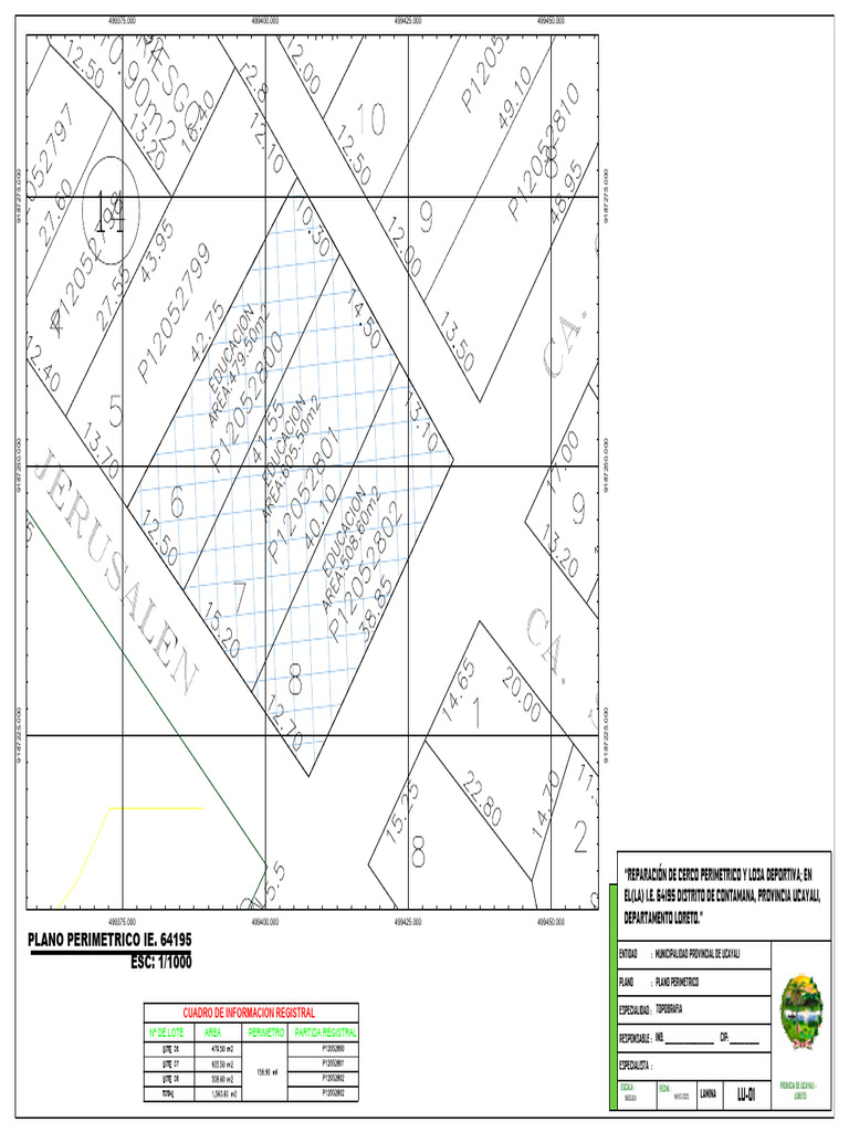 Plano Perimetrico | PDF