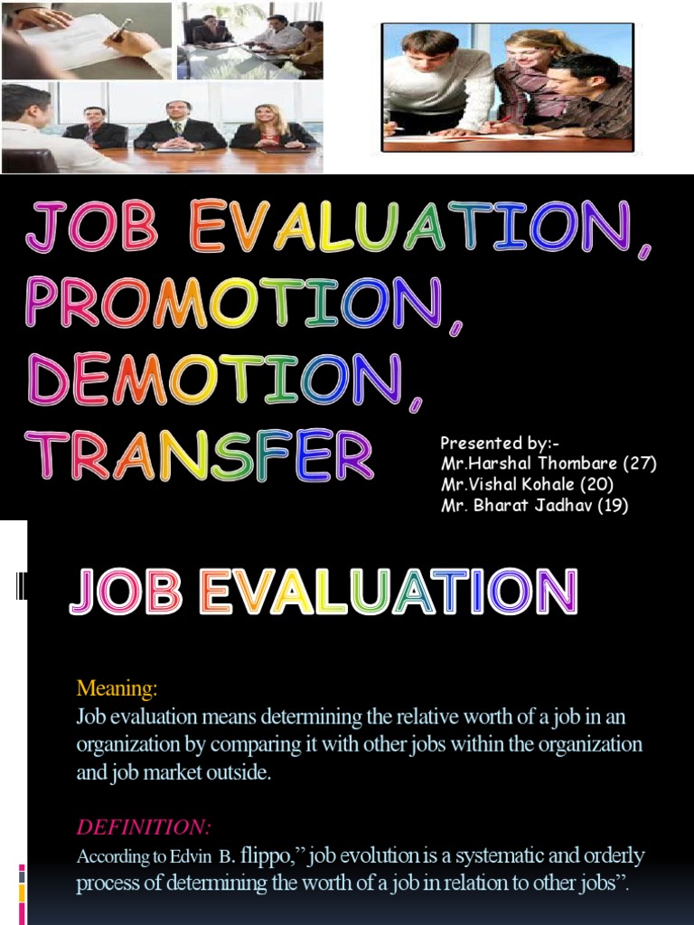 Job Evalution, Promotion, Transfer, Demotion | PDF | Turnover ...