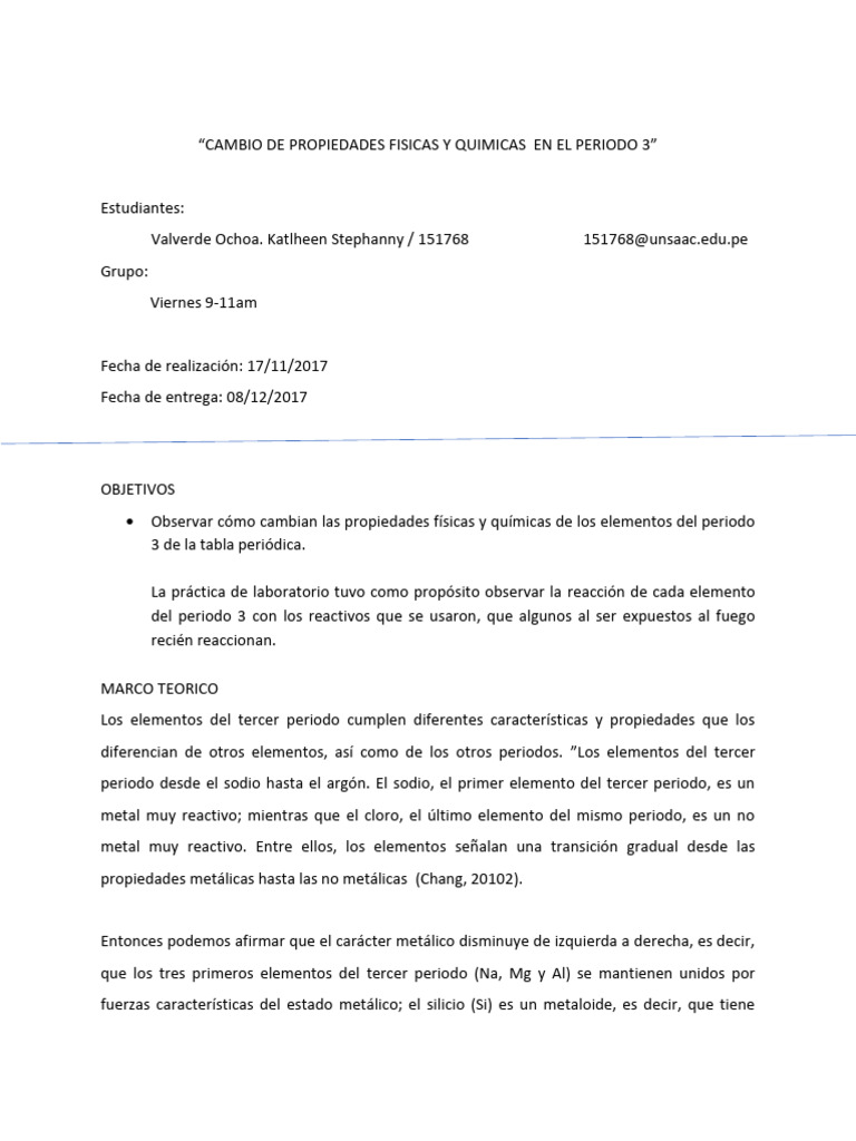 PRACTICA DE LABORATORIO N°2 Revisado | PDF | Magnesio | Compuestos químicos