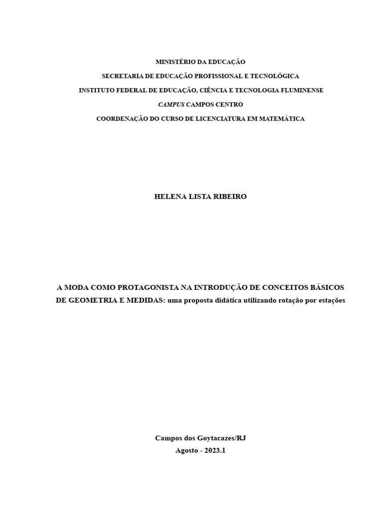 Helena Lista Ribeiro: Campus | PDF | Aprendizado | Método de ensino