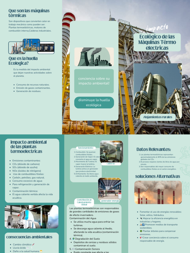 Folleto Tríptico Ofertas Alojamiento Rural Orgánico Verde | PDF | Contaminación | Agua