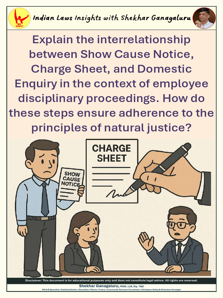Show Cause Notice vs. Charge Sheet Explained | PDF | Employment | Justice