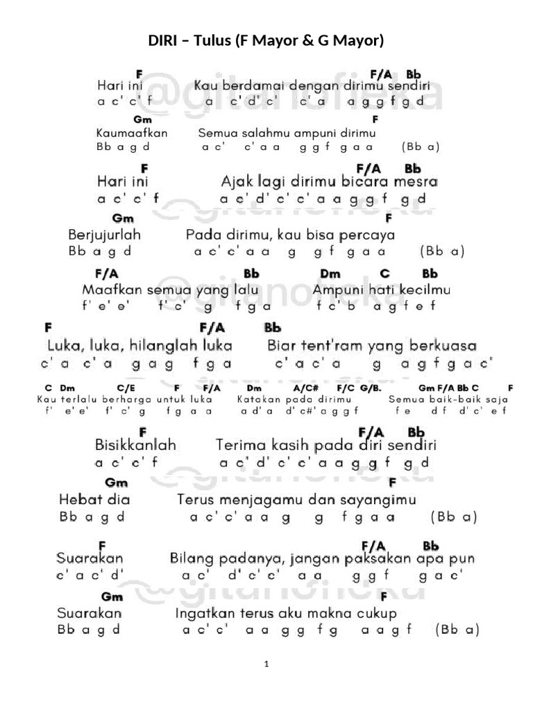 DIRI - Tulus | PDF