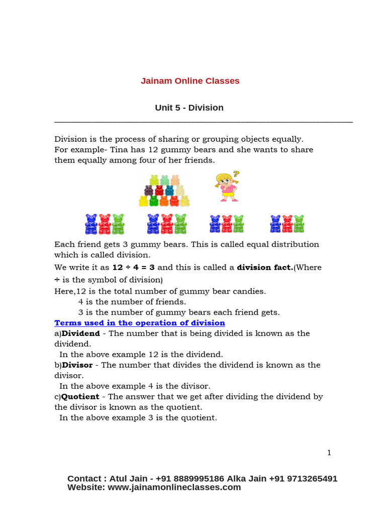Bss Division Concept Sheet1 | PDF