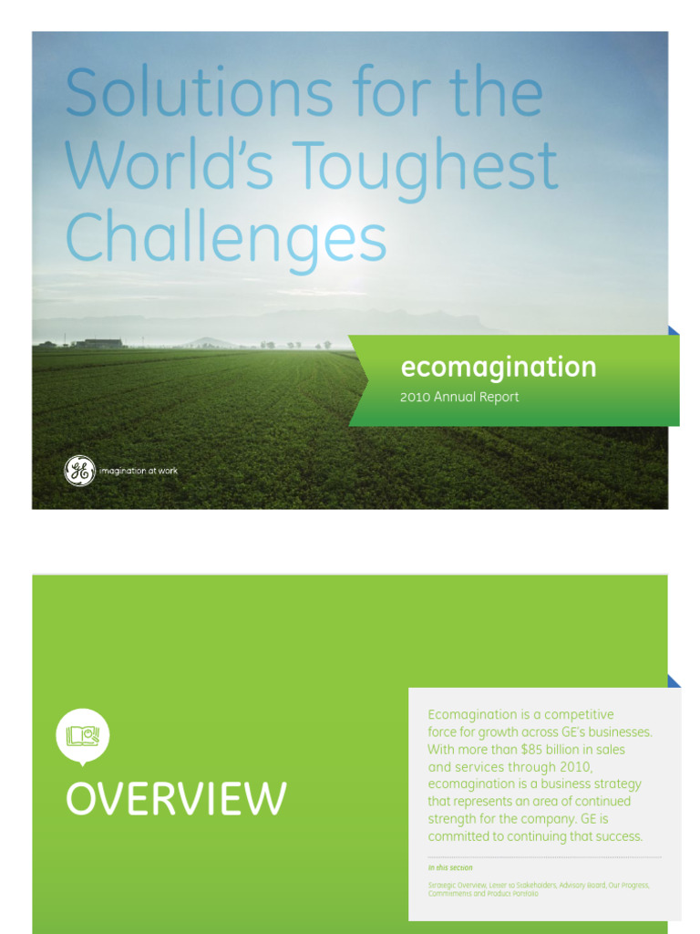 14 - 08 GE Ecomagination 2010 Annual Report | PDF | General Electric ...