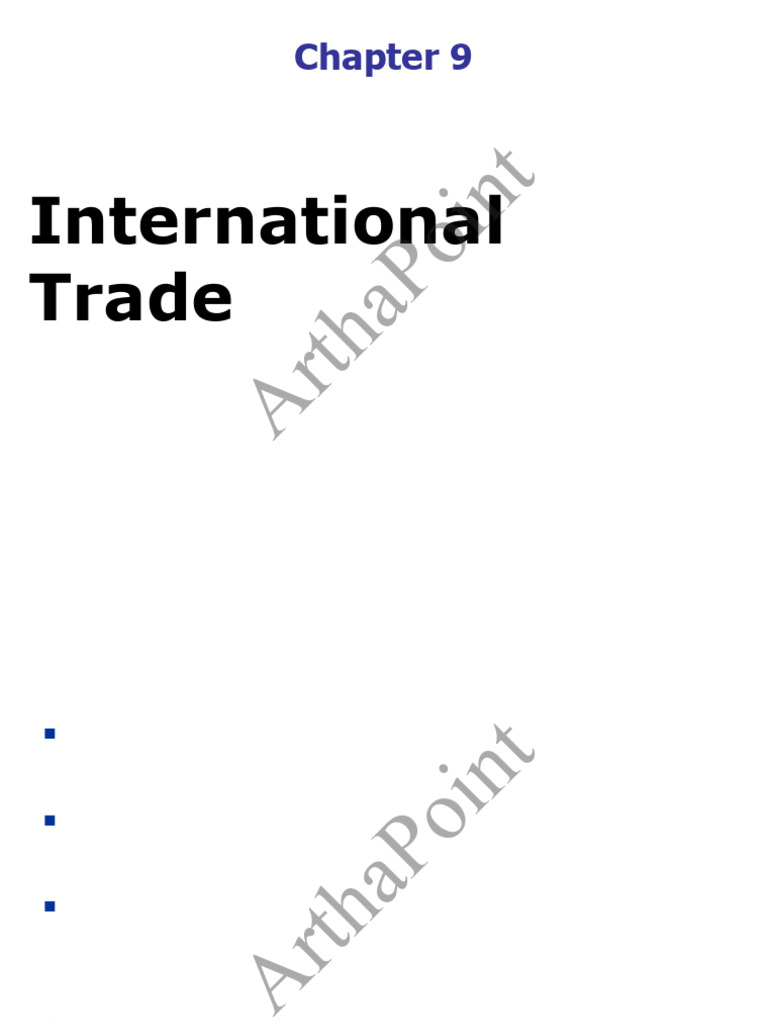 International - Trade Notes | PDF | Trade Agreements | Economic Surplus