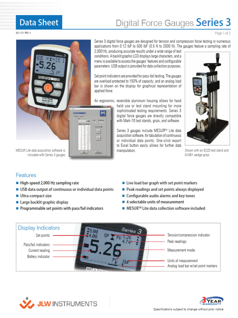 Force Gauge | PDF | Alternating Current | Electronics